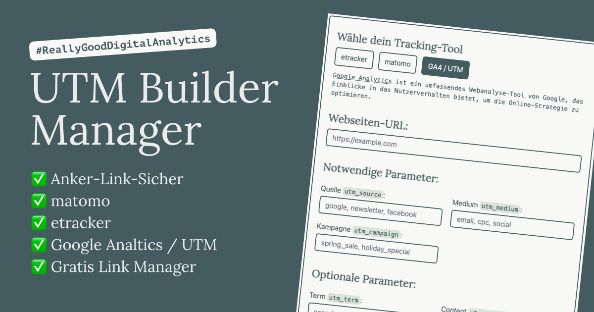UTM Builder und Kampagnen-Link-Generator & Manager | SABDK
